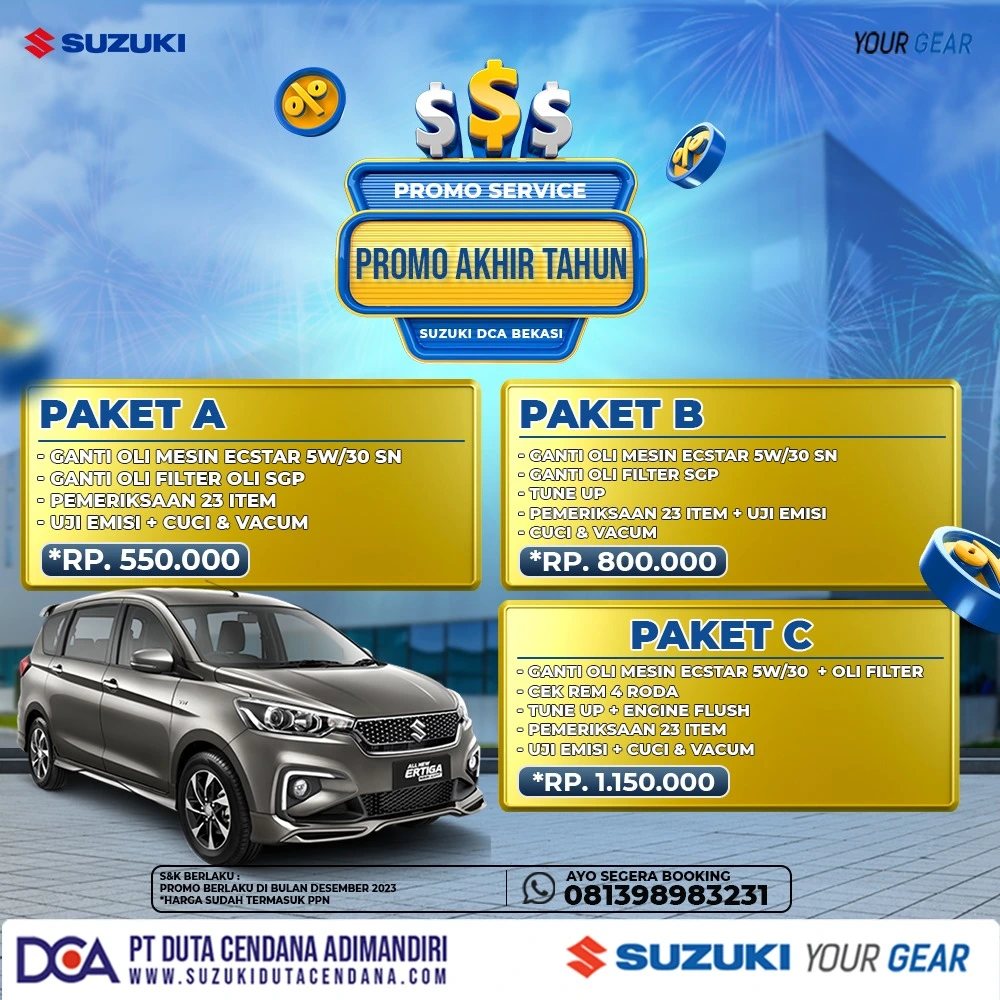 PROMO SERVICE DESEMBER SUZUKI BEKASI | SUZUKI DUTA CENDANA ADIMANDIRI