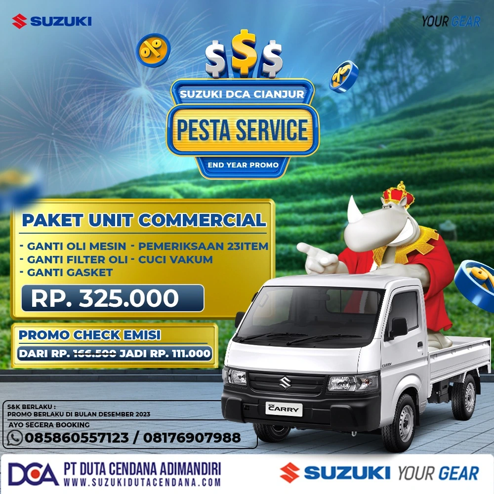 PROMO SERVICE DESEMBER SUZUKI CIANJUR | SUZUKI DUTA CENDANA ADIMANDIRI