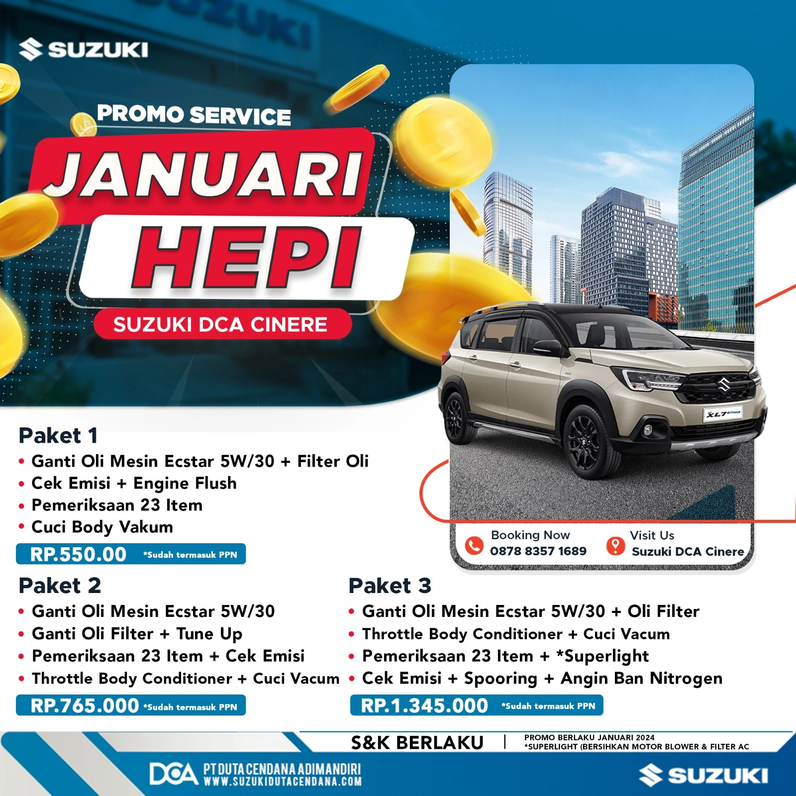PROMO SERVIS AWAL TAHUN 2024 SUZUKI DEPOK | SUZUKI DUTA CENDANA ADIMANDIRI