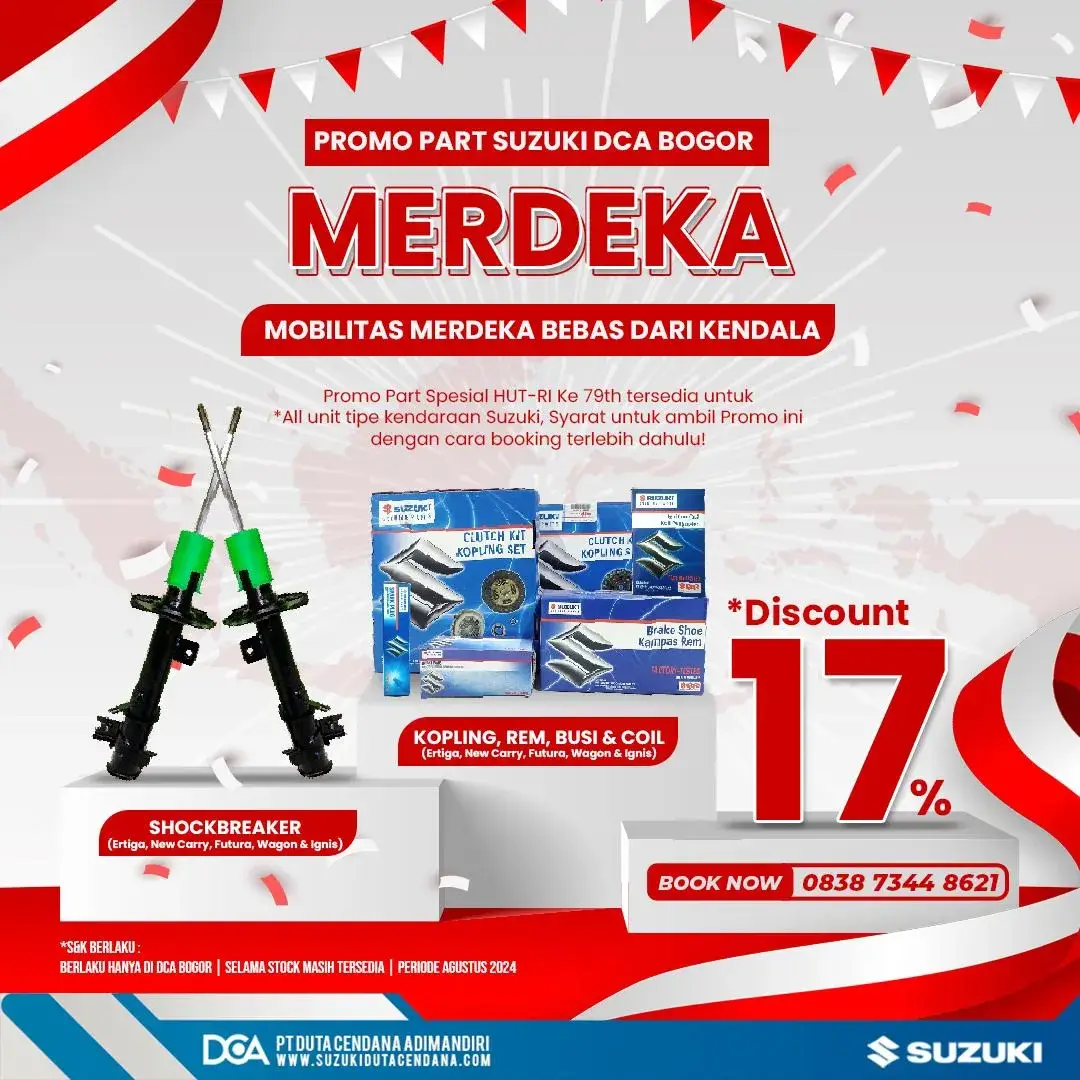 PROMO SPARE PART ORI SUZUKI DI DCA BOGOR