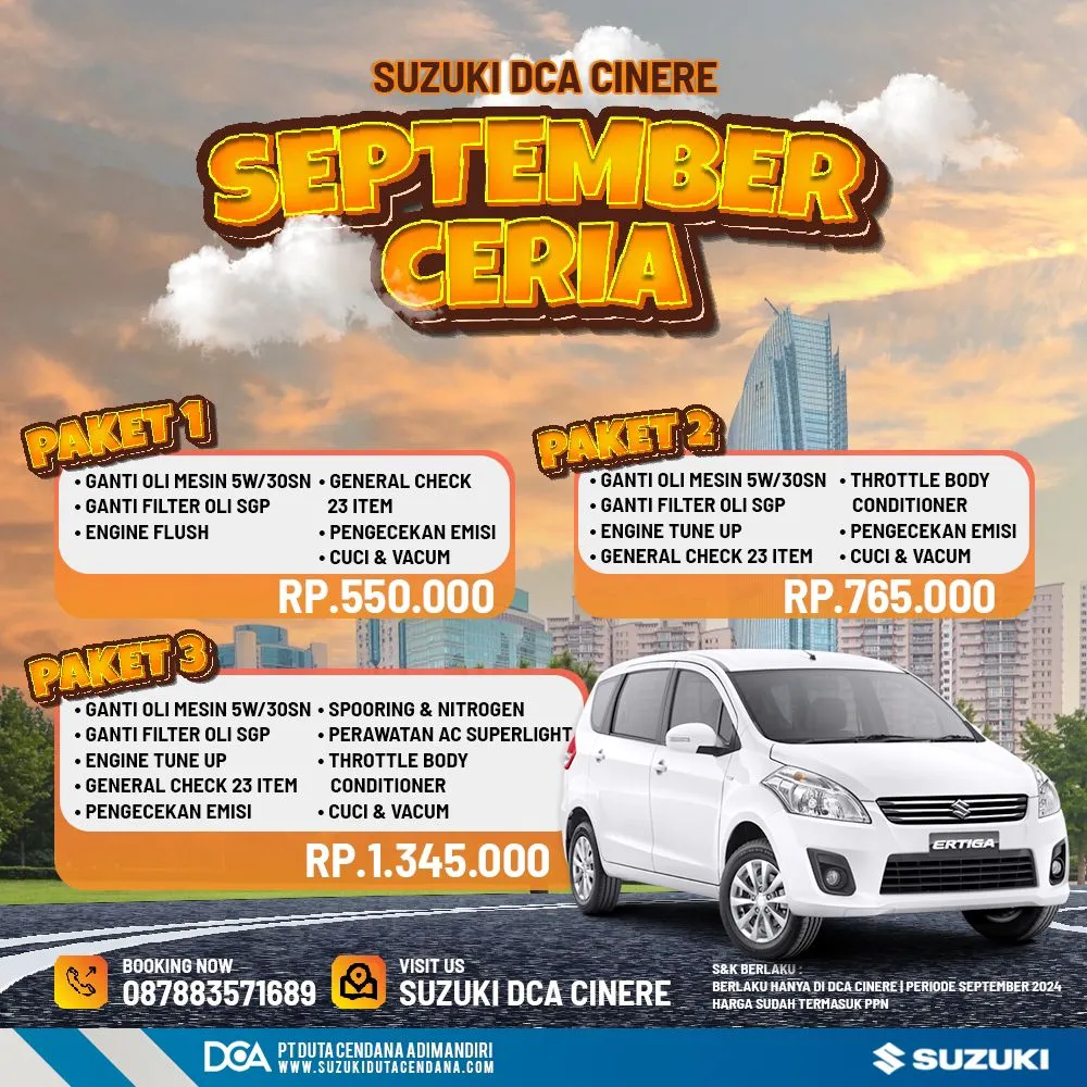 PROMO PAKET SERVICE SEPTEMBER CERIA SUZUKI DEPOK
