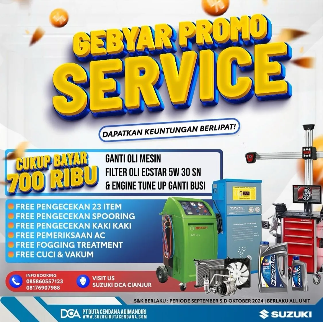 PROMO SERVICE DCA OKTOBER SUZUKI CIANJUR 2024